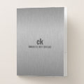Minimalistic Gray Black Metallic Texture Print Pocket Folder | Zazzle
