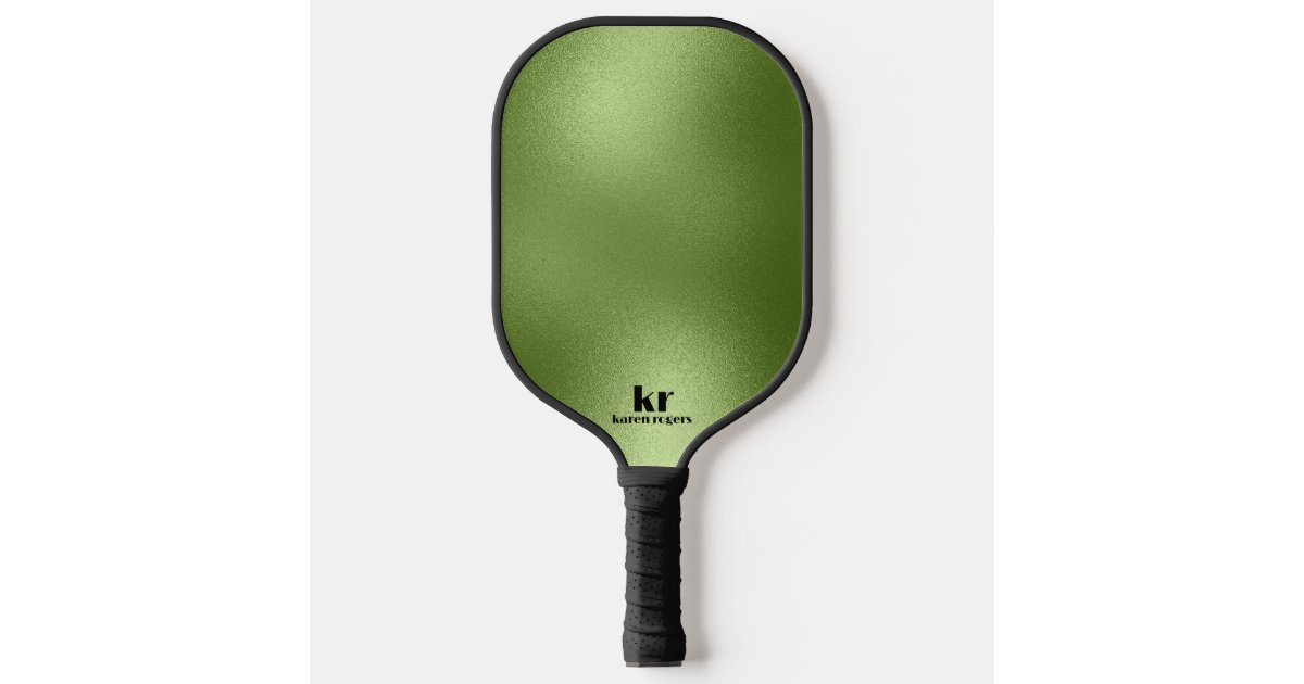 Minimalistic Green Iridescent Texture Pickleball Paddle | Zazzle