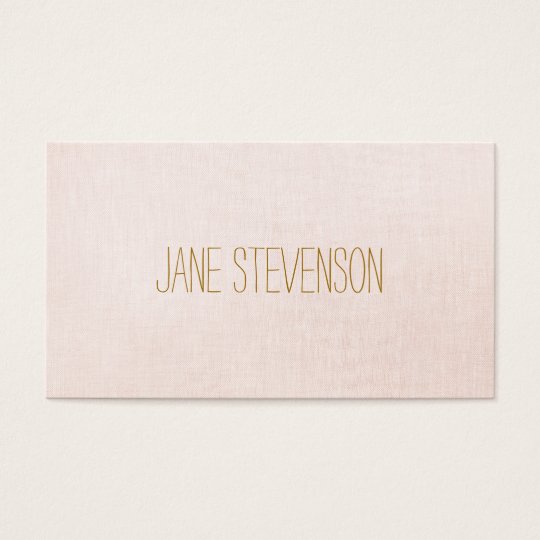 Minimalistic is Sweet Light Pink Linen Look Business Card | Zazzle.com