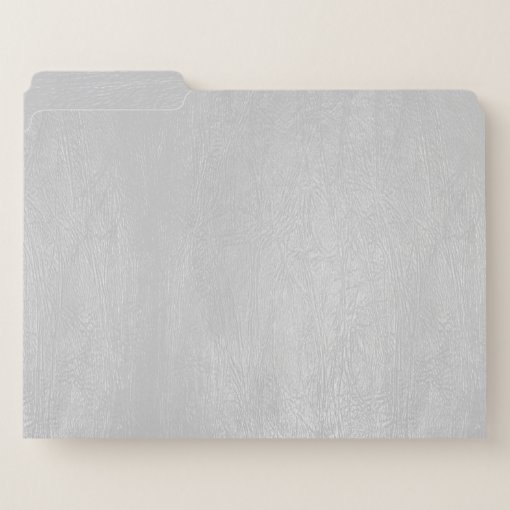 Minimalistic Light-Gray Vintage Faux Leather File Folder | Zazzle