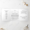 Minimalistic Memorial Funeral Tri-Fold Program | Zazzle