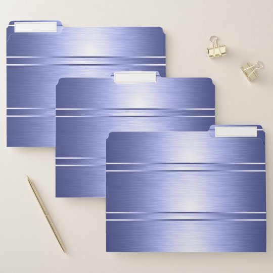 Minimalistic Metallic-blue texture File Folder | Zazzle.com