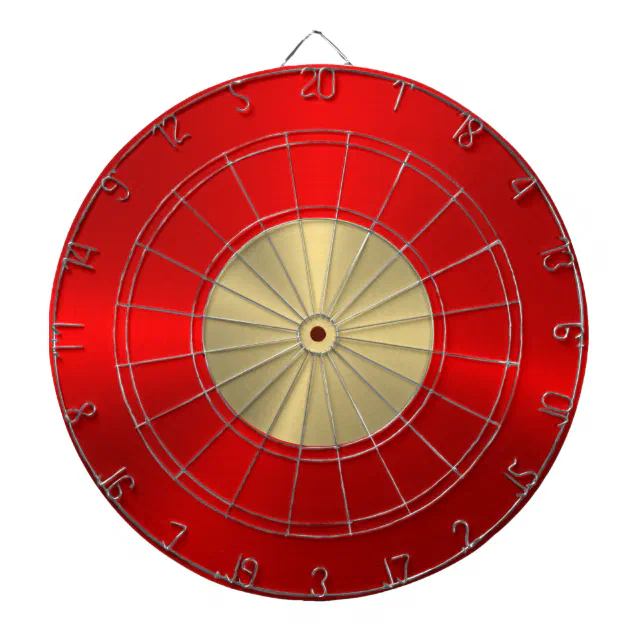 Minimalistic Metallic Red and Silver Texture Dart Board | Zazzle