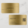 Minimalistic Modern Metallic Gold Design Business Card | Zazzle