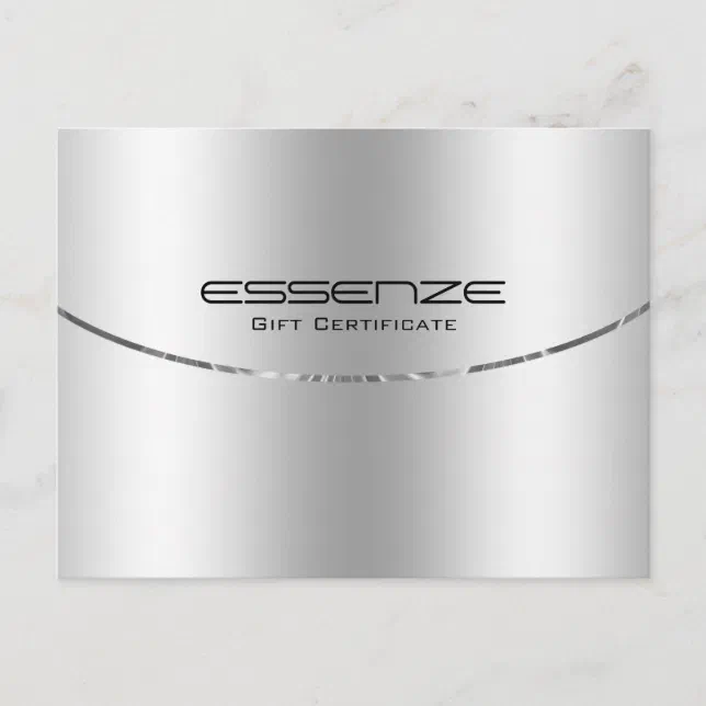Minimalistic Modern Metallic Silver Texture Postcard | Zazzle