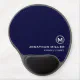 Minimalistic Modern Monogram Navy Blue Gel Mouse Pad | Zazzle