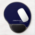 Minimalistic Modern Monogram Navy Blue Gel Mouse Pad | Zazzle