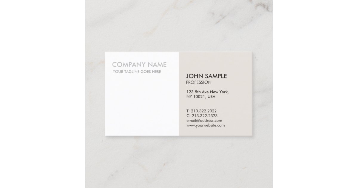 Minimalistic Modern Professional Elegant Colors Business Card | Zazzle