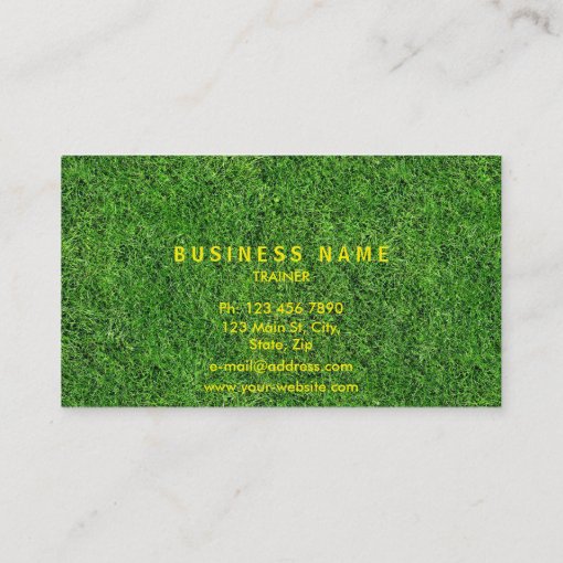 Minimalistic Modern Trainer Golf Business Card | Zazzle