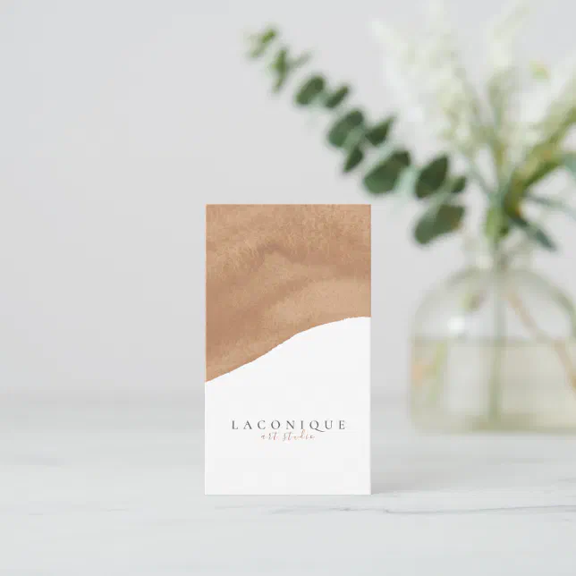 Minimalistic | Neutral | Watercolor Business Card | Zazzle