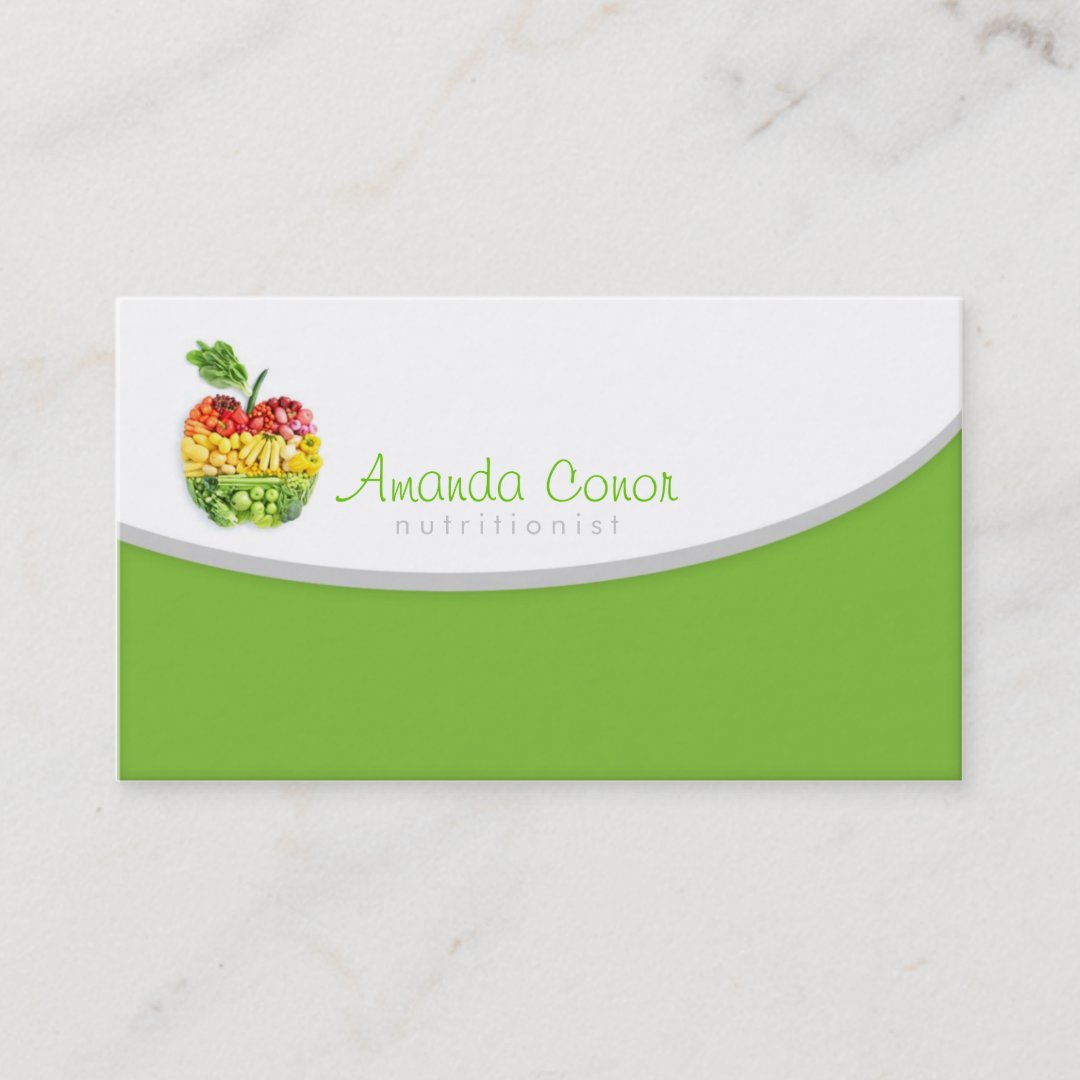 Minimalistic Nutritionist/Nutrition Coach Card | Zazzle