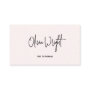 Minimalistic Pastel Pink, Signature Script, Bus Business Card | Zazzle