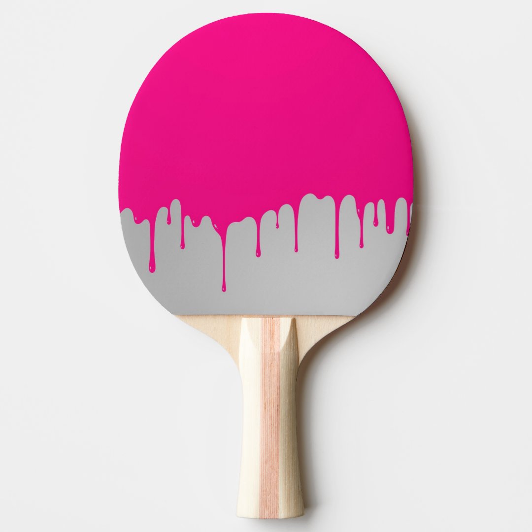 minimalistic pink paint Ping-Pong paddle | Zazzle