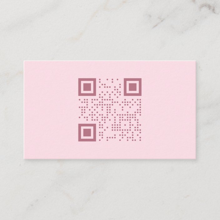 Minimalistic Pink QR Code Business Card | Zazzle.com