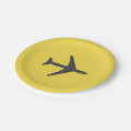 Minimalistic Plane Airplane Aviation Fly Paper Plates | Zazzle