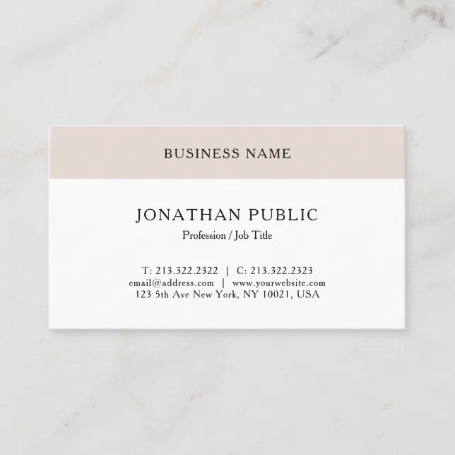 Minimalistic Professional Elegant Classic Look Business Card | Zazzle