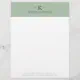 Minimalistic, Sage Green | Gray Text Letterhead | Zazzle