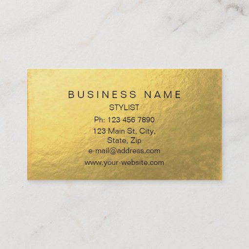 Minimalistic Shiny Gold Python Vip Business Card | Zazzle