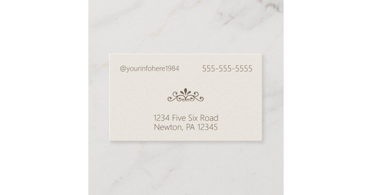 Minimalistic Signature Eggshell Business Card | Zazzle