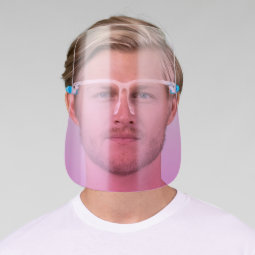Minimalistic Simple Pink Ombre Color Face Shield | Zazzle