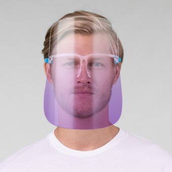 Minimalistic Simple purple Ombre Color Face Shield | Zazzle