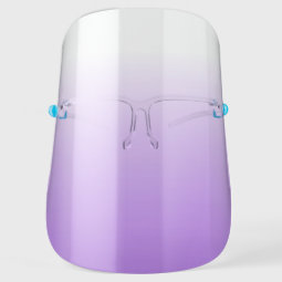 Minimalistic Simple purple Ombre Color Face Shield | Zazzle