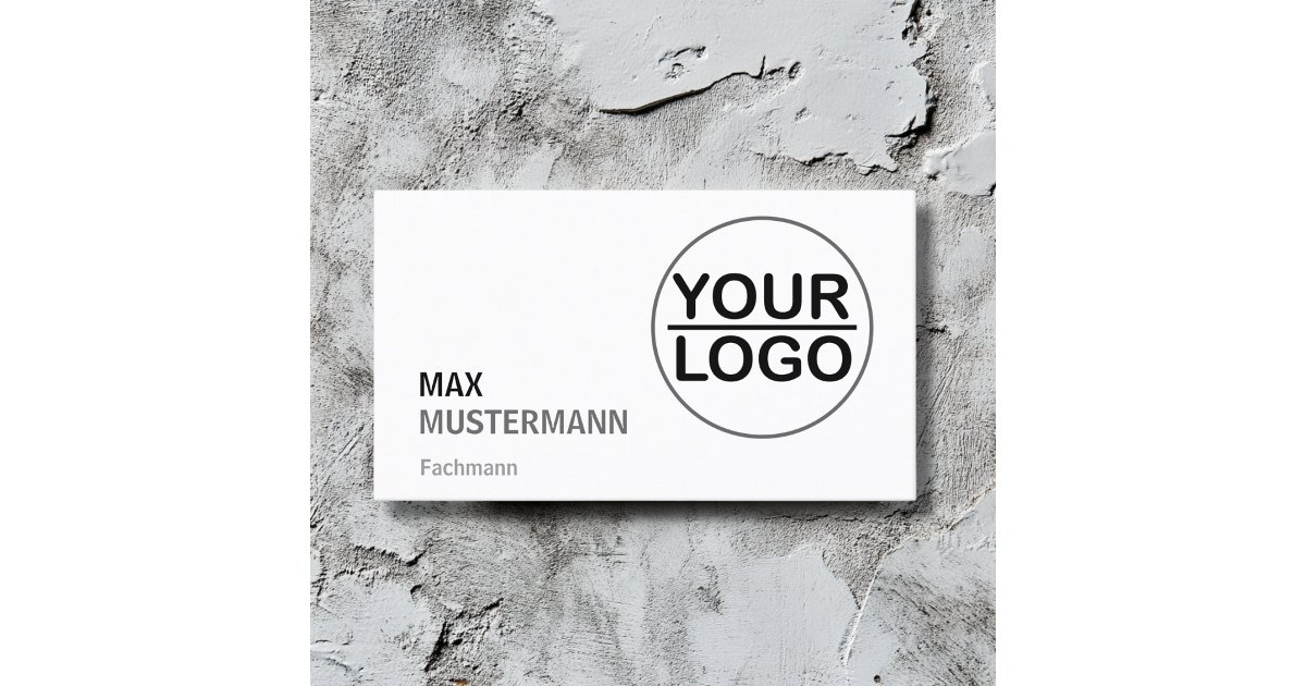 Minimum Business Cards with LOGO | Zazzle