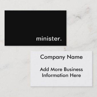 Minister Business Card | Zazzle