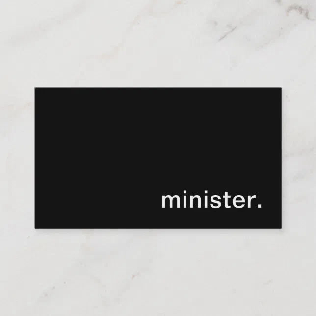Minister Business Card | Zazzle