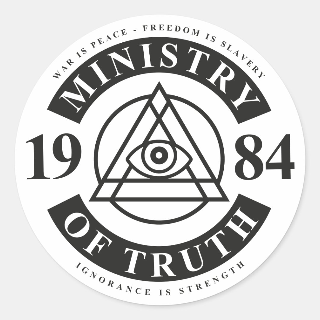 Ministry Of Truth Classic Round Sticker | Zazzle