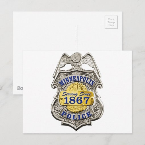Minneapolis Minnesota Police Badge Postcard | Zazzle