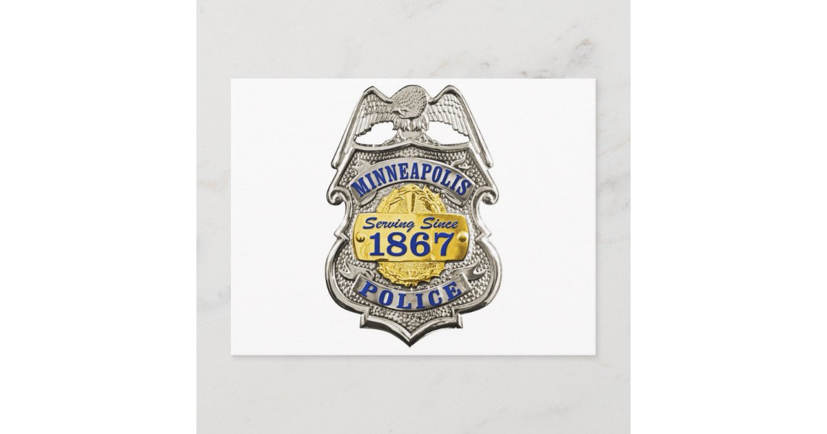 Minneapolis Minnesota Police Badge Postcard | Zazzle