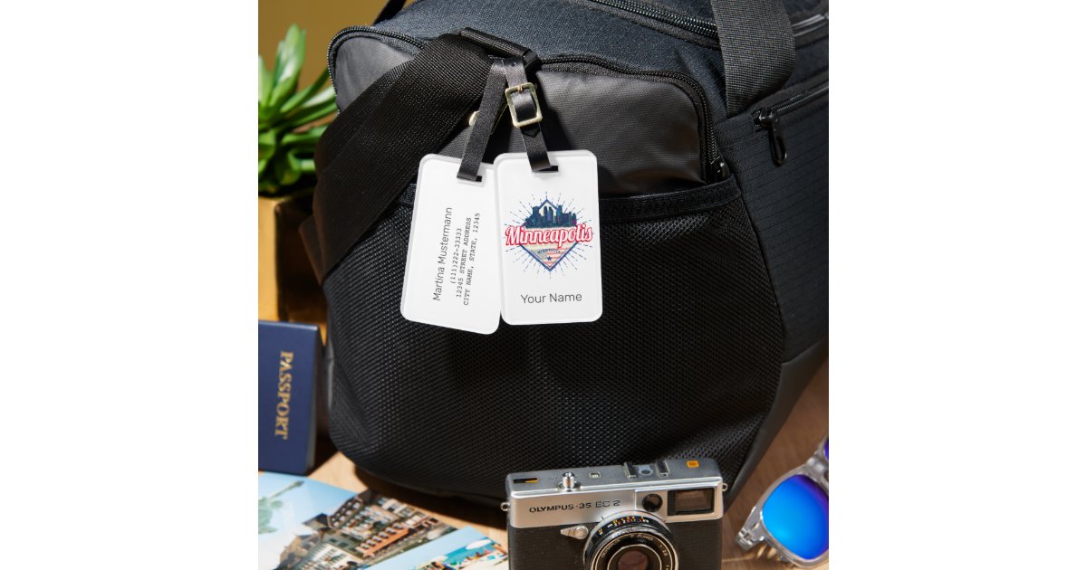 Minneapolis Minnesota USA Skyline United States Luggage Tag | Zazzle