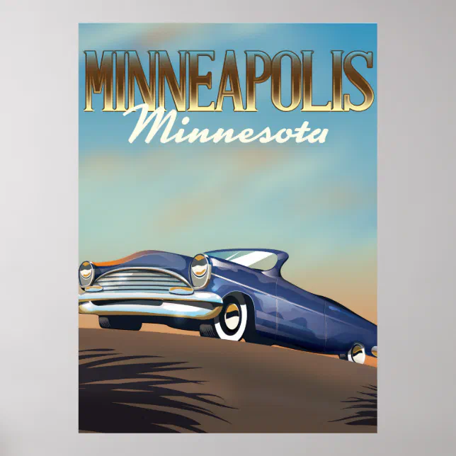 Minneapolis, Minnesota vintage travel poster | Zazzle
