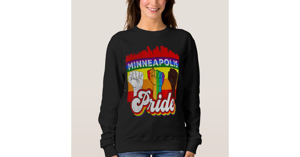 Minneapolis Pride Rainbow Gay Pride Flag Lgbt Sweatshirt | Zazzle