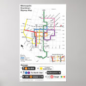 Minneapolis Skyway Map Poster | Zazzle