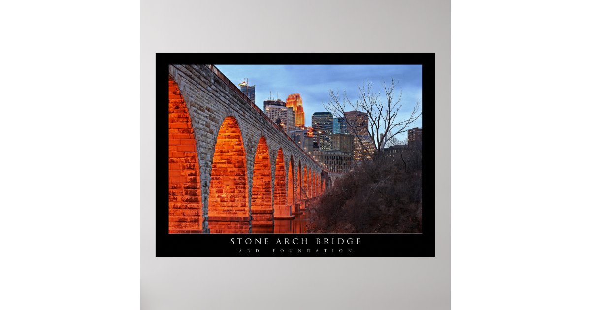 Minneapolis Stone Arch Bridge Poster | Zazzle