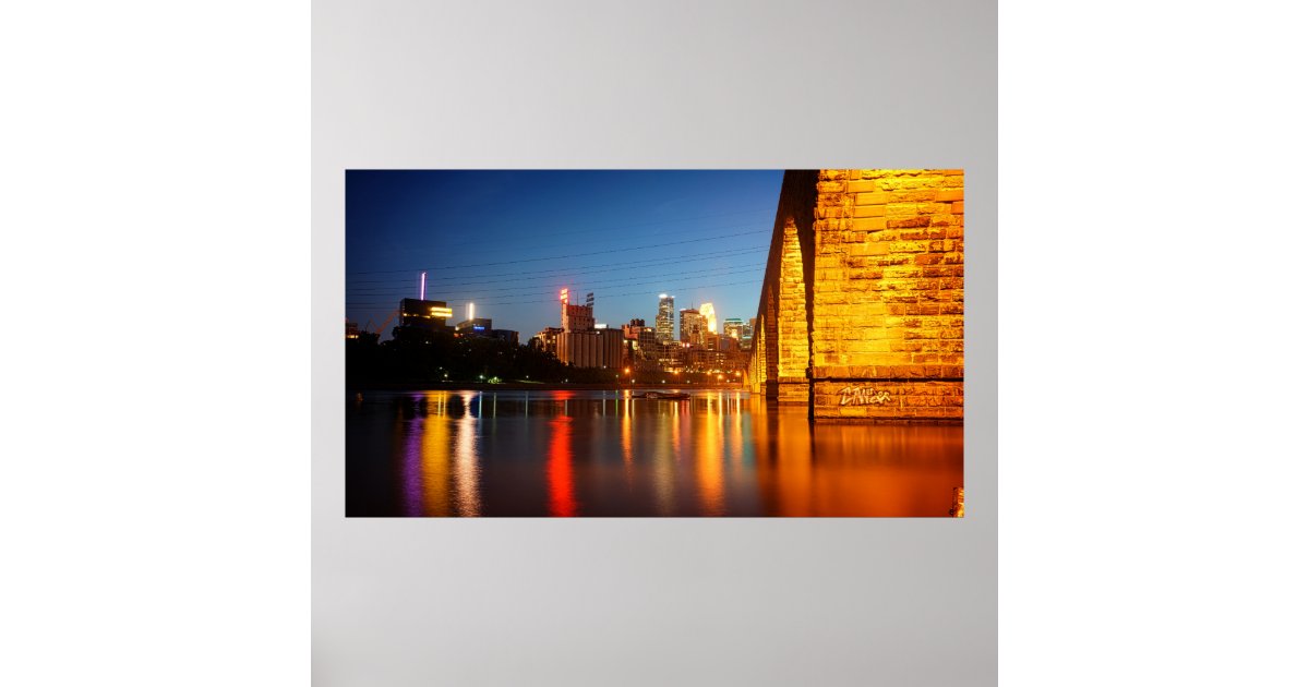 Minneapolis Stone Arch Bridge Poster | Zazzle