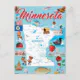 Minnesota Cartoon Map Postcard | Zazzle