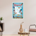 Minnesota Cartoon Map Poster | Zazzle