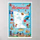 Minnesota Cartoon Map Poster | Zazzle