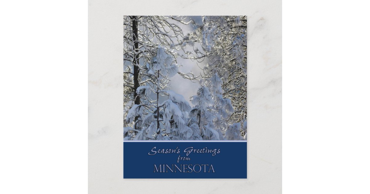 Minnesota Christmas Card/state specific post cards | Zazzle
