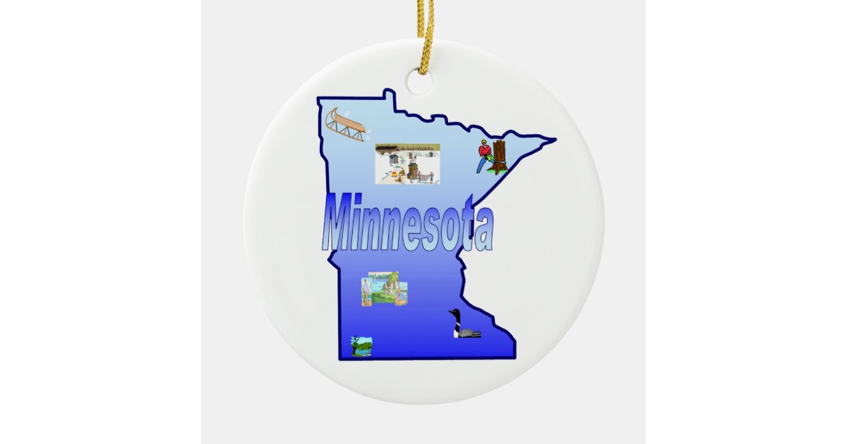 Minnesota Christmas Tree Ornament | Zazzle