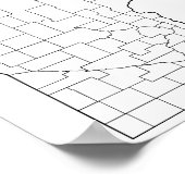 Minnesota Counties Blank Outline Map Poster | Zazzle