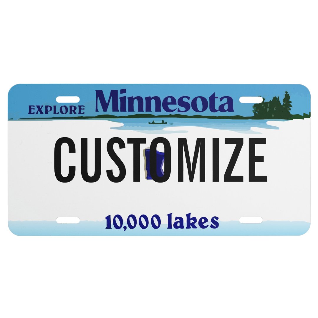 Minnesota Custom License Plate | Zazzle