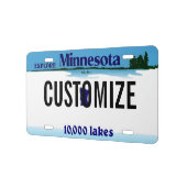 Minnesota Custom License Plate | Zazzle