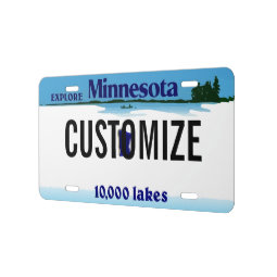 Minnesota Custom License Plate | Zazzle