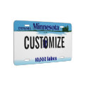Minnesota Custom License Plate | Zazzle
