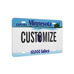 Minnesota Custom License Plate | Zazzle