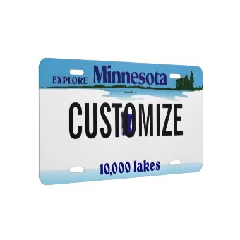Minnesota Custom License Plate | Zazzle